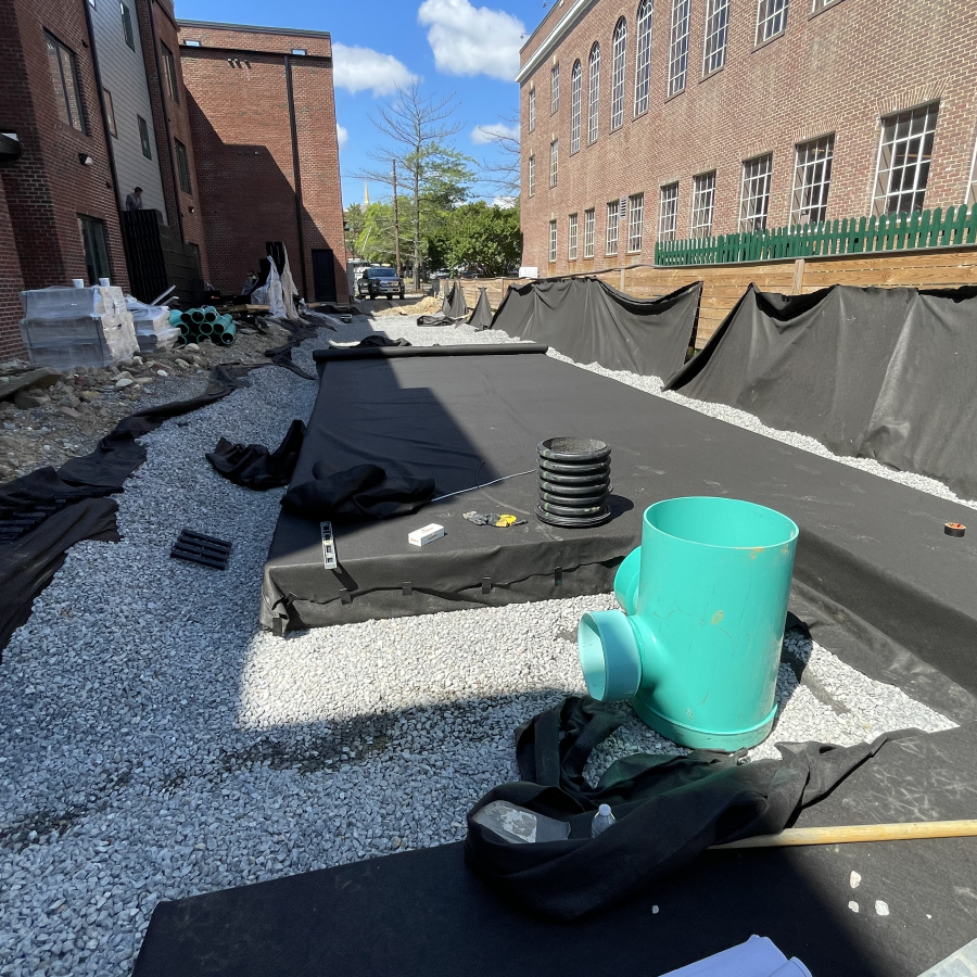 Underground Stormwater Detention System - Small Space Solution